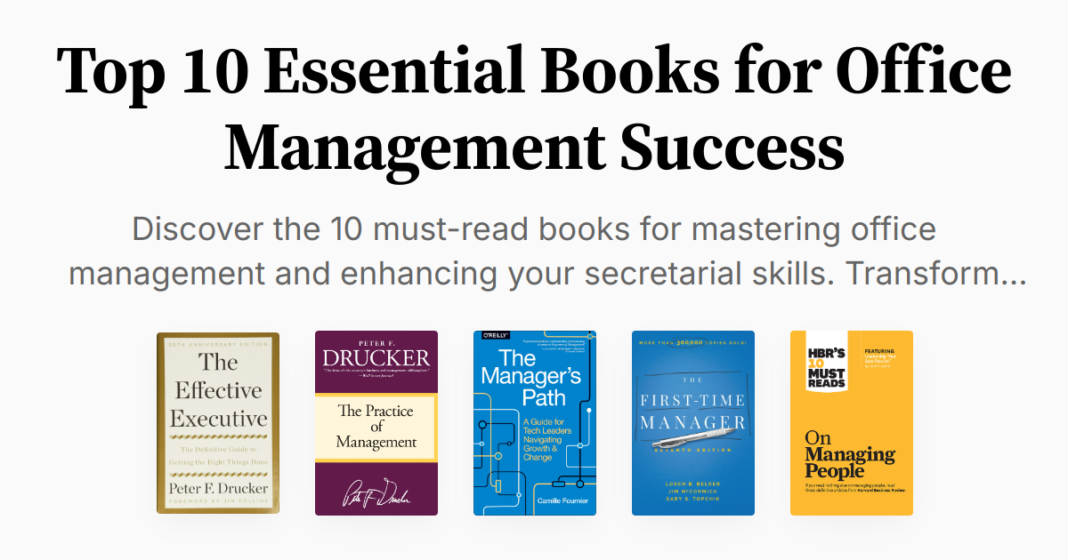 Top 10 Essential Books for Office Management Success | Summary & Audio