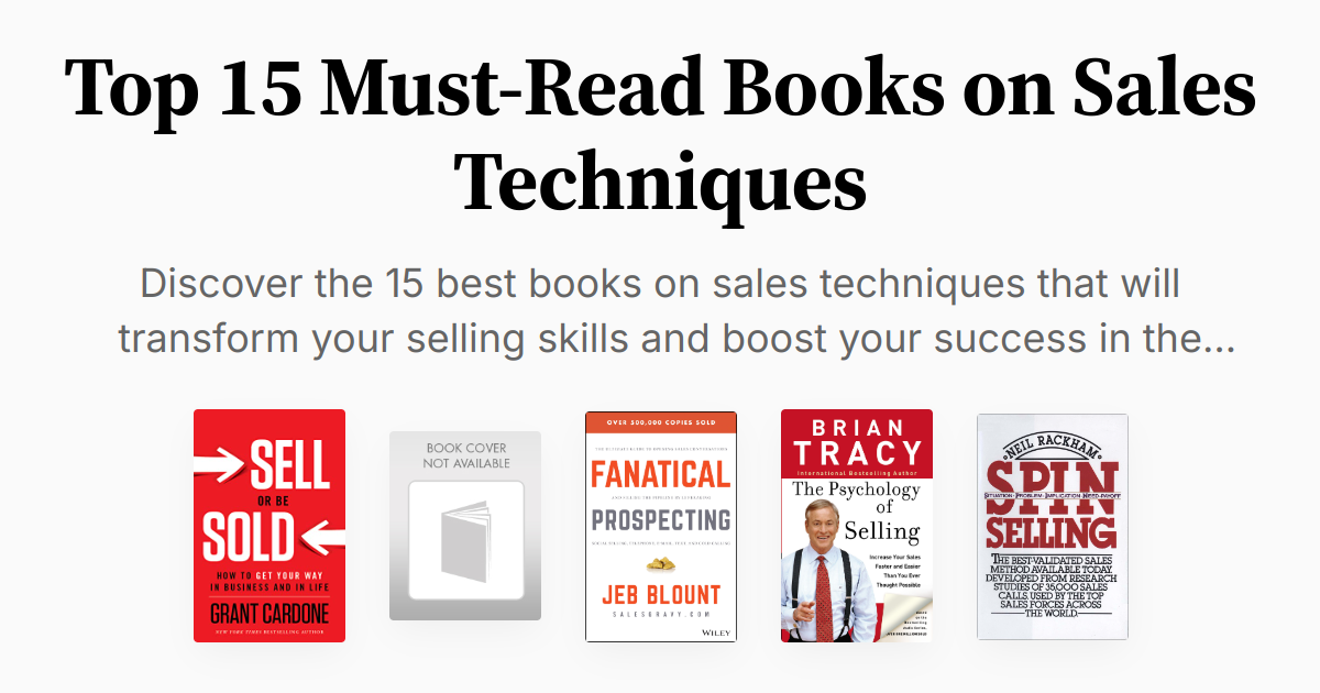 Top 15 Must-Read Books on Sales Techniques | Summary & Audio
