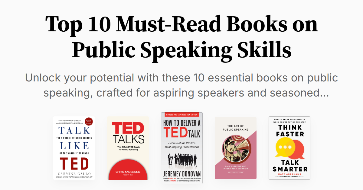Top 10 Must-Read Books on Public Speaking Skills | Summary & Audio