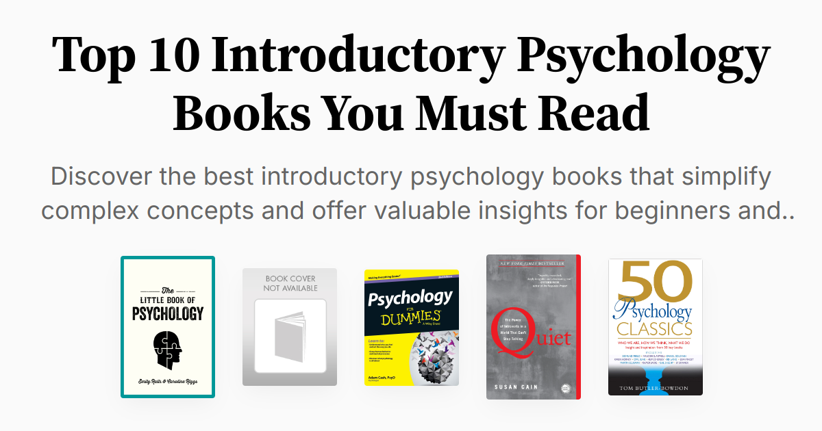 Top 10 Introductory Psychology Books You Must Read | Summary & Audio