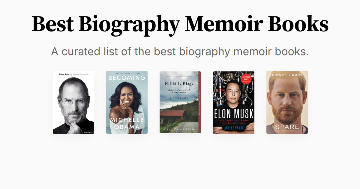 Best Biography Memoir Books | Summary & Audio