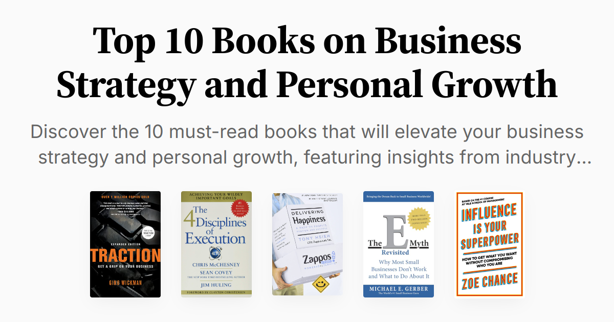 Top 10 Books on Business Strategy and Personal Growth | Summary & Audio
