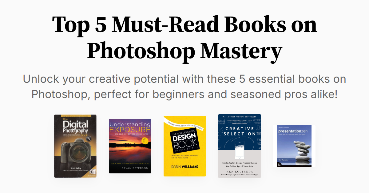 Top 5 Must-Read Books on Photoshop Mastery | Summary & Audio