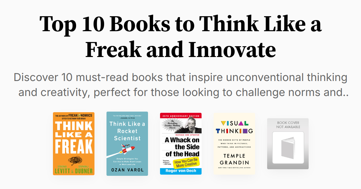 Top 10 Books to Think Like a Freak and Innovate | Summary & Audio