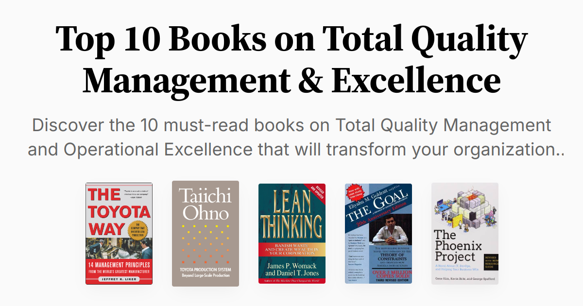 Top 10 Books on Total Quality Management & Excellence | Summary & Audio