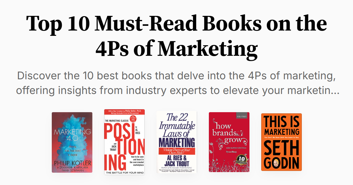 Top 10 Must-Read Books on the 4Ps of Marketing | Summary & Audio