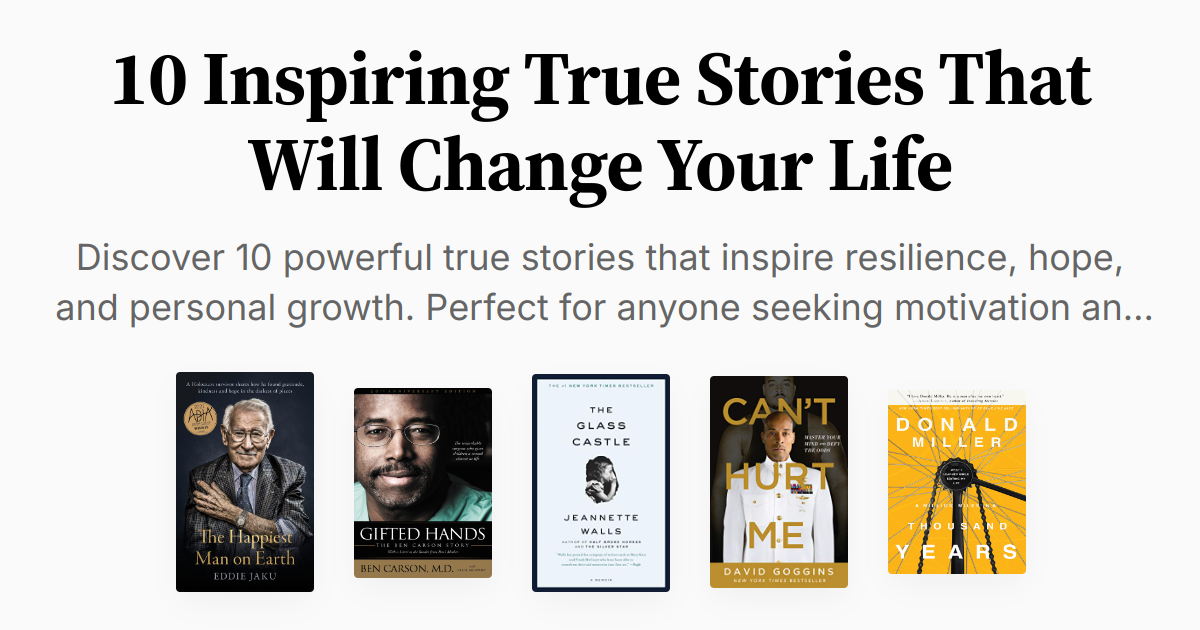 10 Inspiring True Stories That Will Change Your Life | Summary & Audio