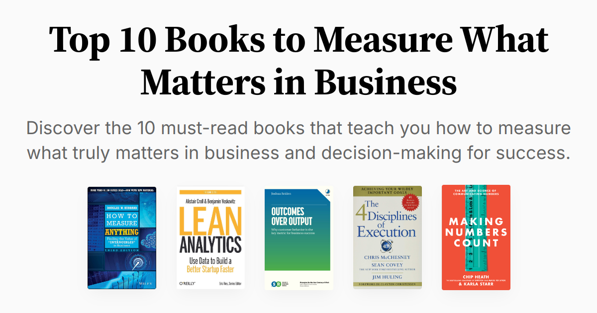 Top 10 Books to Measure What Matters in Business | Summary & Audio