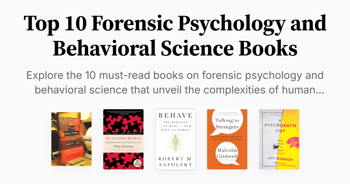 Top 10 Forensic Psychology and Behavioral Science Books | Summary & Audio