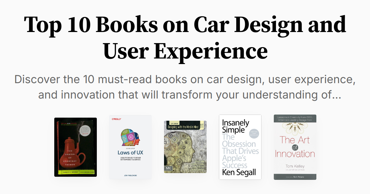 Top 10 Books on Car Design and User Experience | Summary & Audio