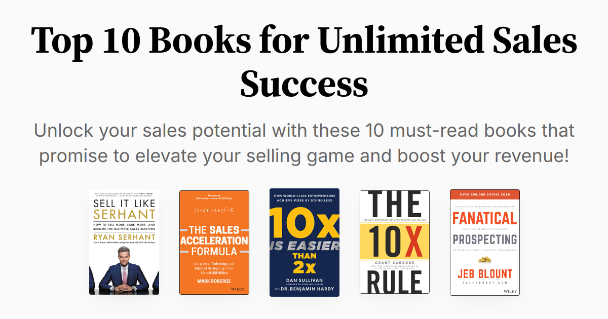 Top 10 Books for Unlimited Sales Success | Summaries & Audio