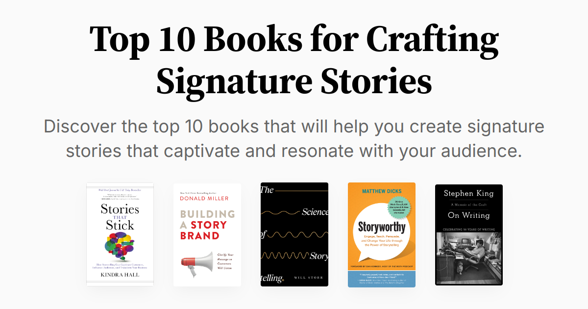 Top 10 Books for Crafting Signature Stories | Summaries & Audio
