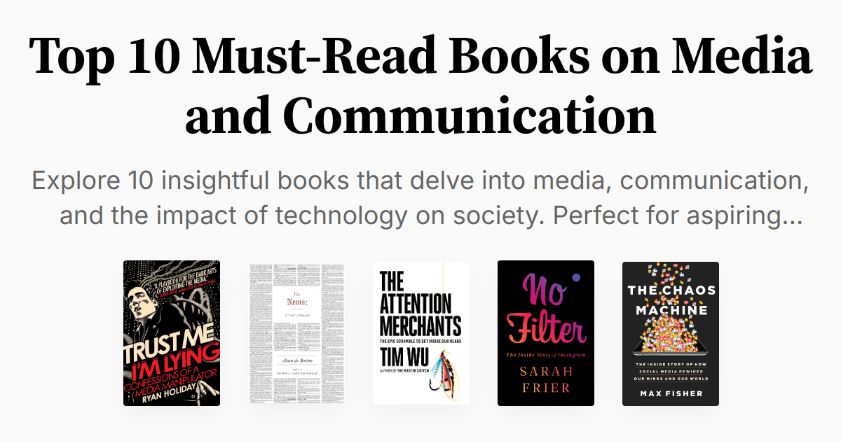 Top 10 Must-Read Books on Media and Communication | Summary & Audio