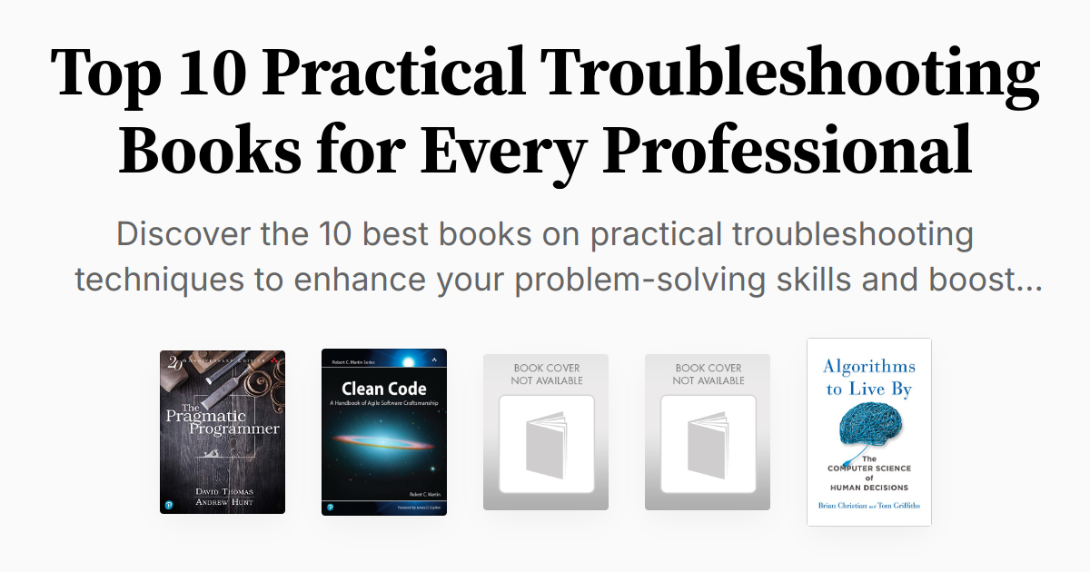 Top 10 Practical Troubleshooting Books for Every Professional | Summary ...