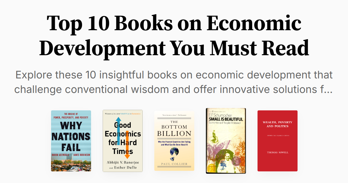 Top 10 Books on Economic Development You Must Read | Summary & Audio