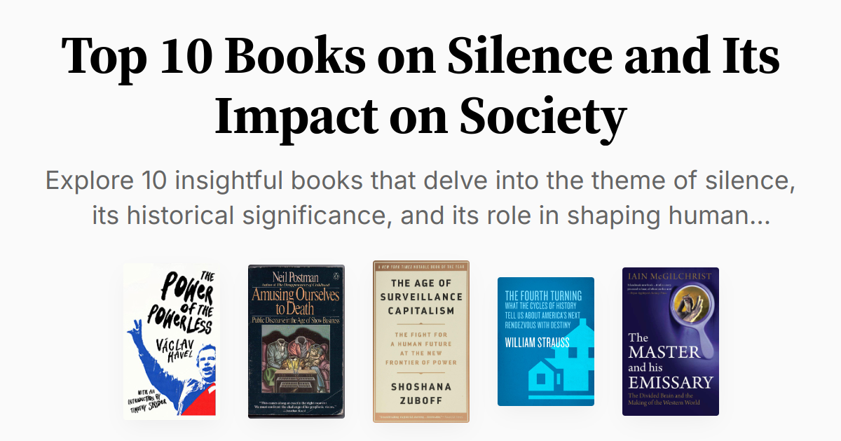 Top 10 Books on Silence and Its Impact on Society | Summary & Audio