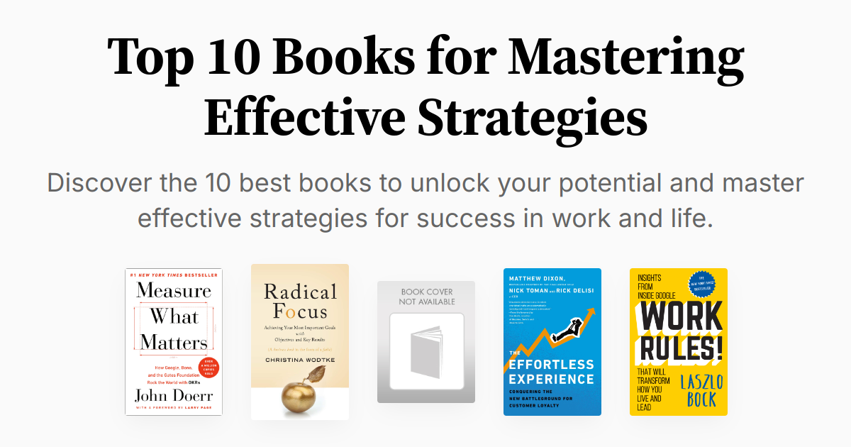 Top 10 Books for Mastering Effective Strategies | Summary & Audio