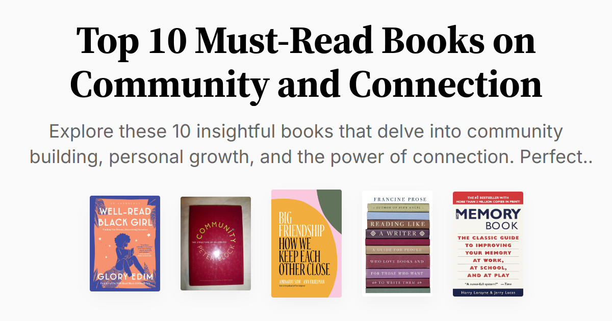 Top 10 Must-Read Books on Community and Connection | Summary & Audio