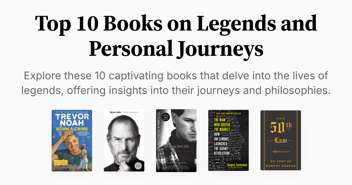 Top 10 Books on Legends and Personal Journeys | Summary & Audio
