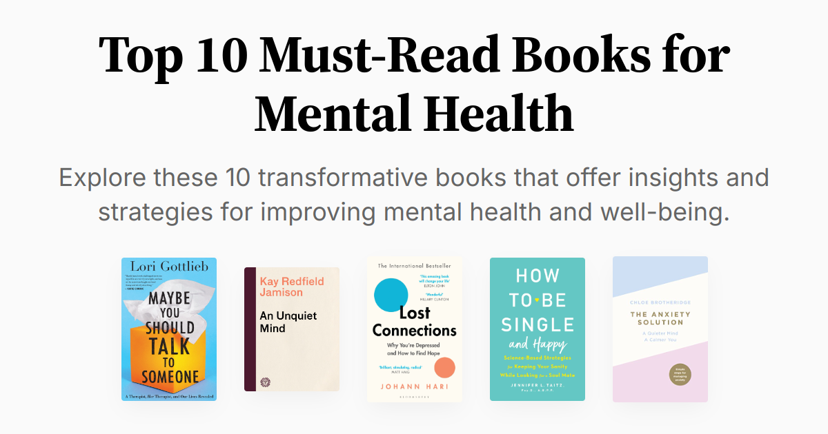 Top 10 Must-Read Books for Mental Health | Summary & Audio