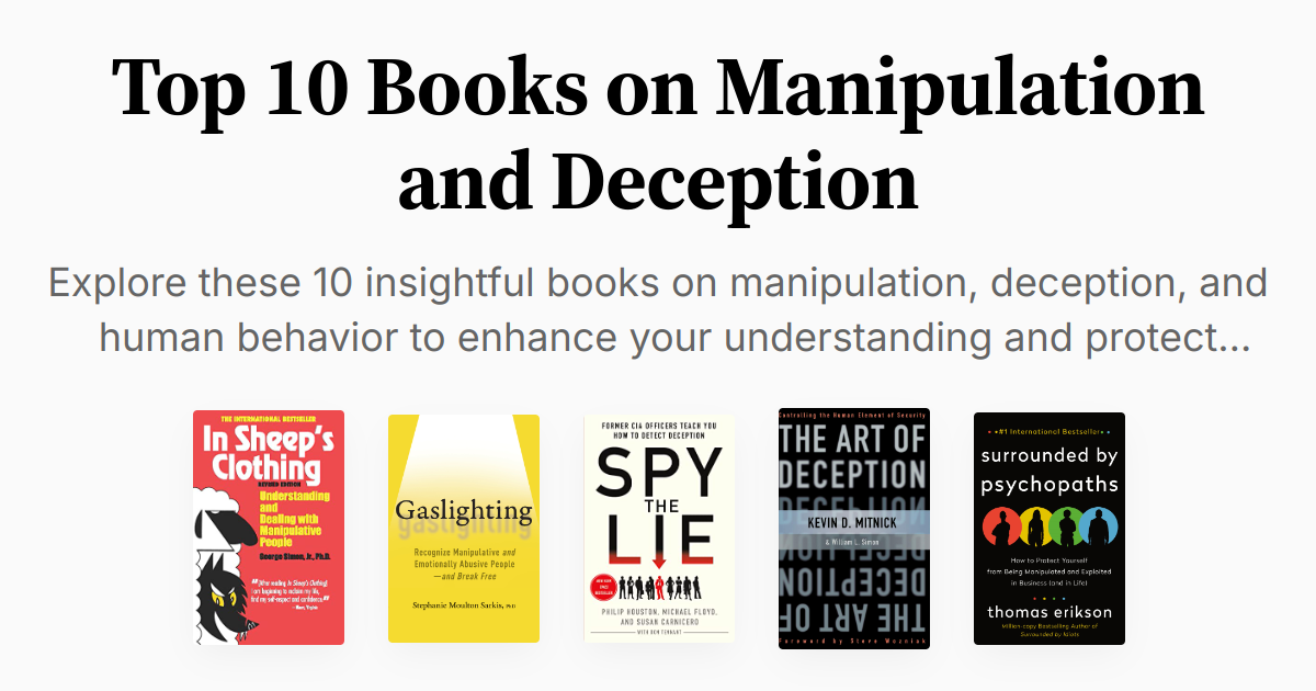 Top 10 Books on Manipulation and Deception | Summary & Audio