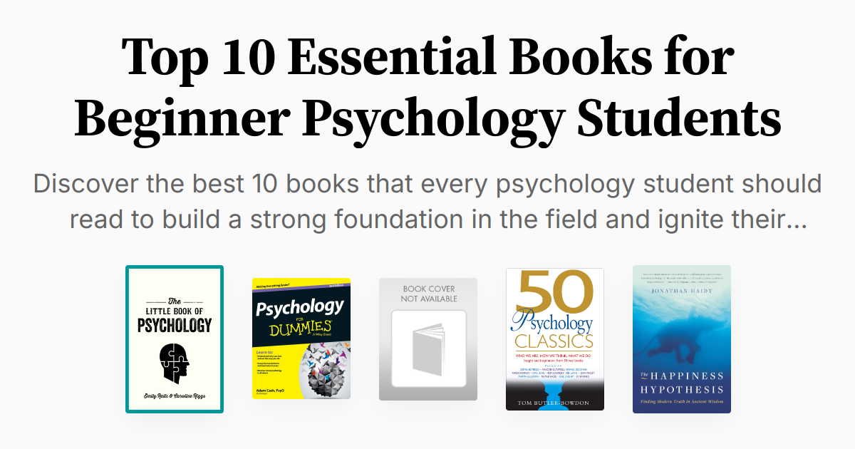 Top 10 Essential Books for Beginner Psychology Students | Summaries & Audio
