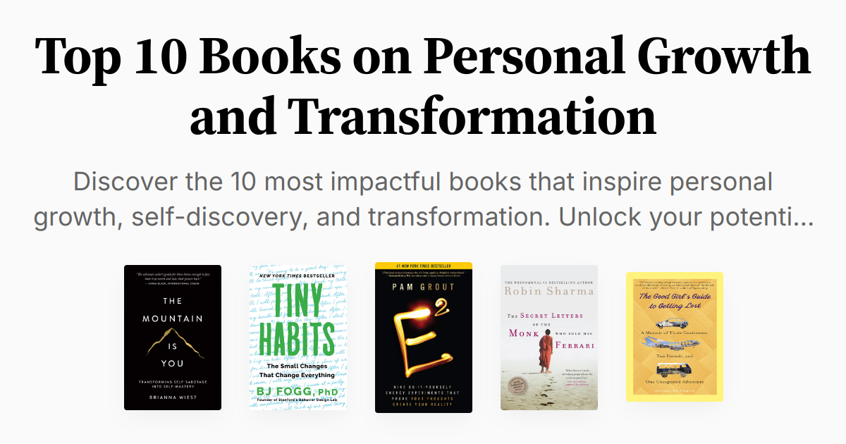 Top 10 Books on Personal Growth and Transformation | Summary & Audio