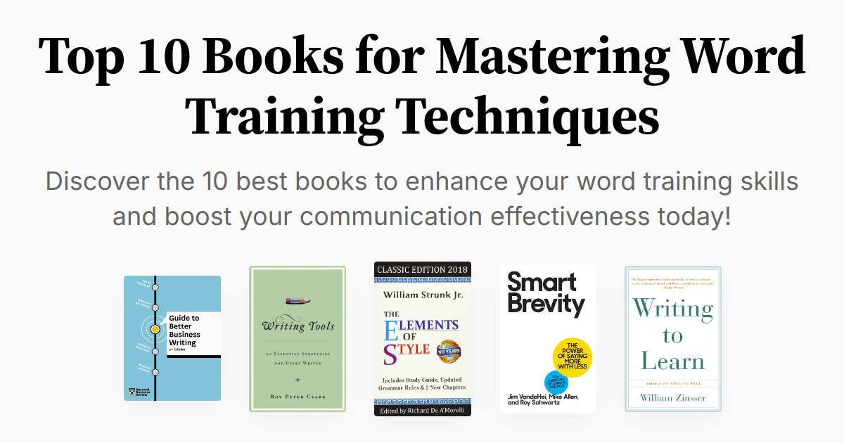Top 10 Books for Mastering Word Training Techniques | Summaries & Audio