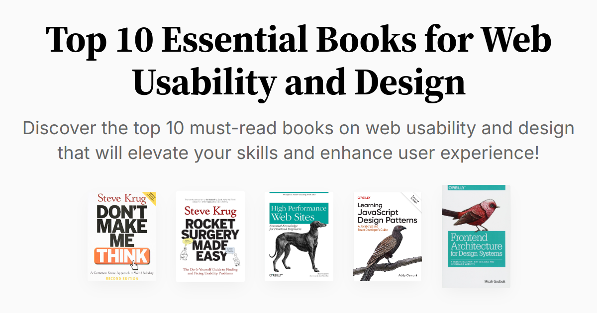 Top 10 Essential Books for Web Usability and Design | Summary & Audio