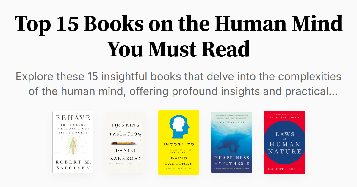 Top 15 Books on the Human Mind You Must Read | Summaries & Audio
