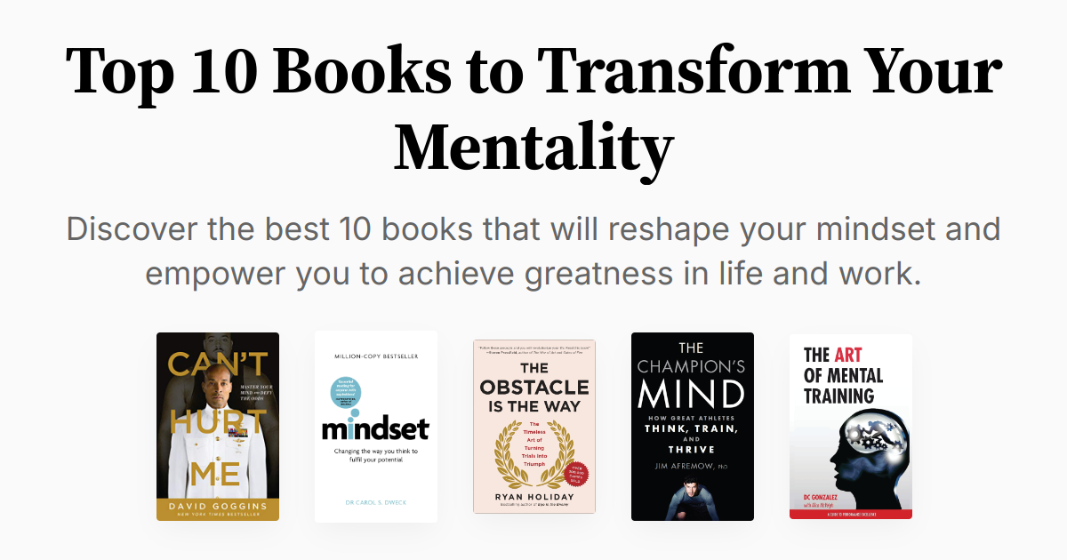Top 10 Books to Transform Your Mentality | Summary & Audio