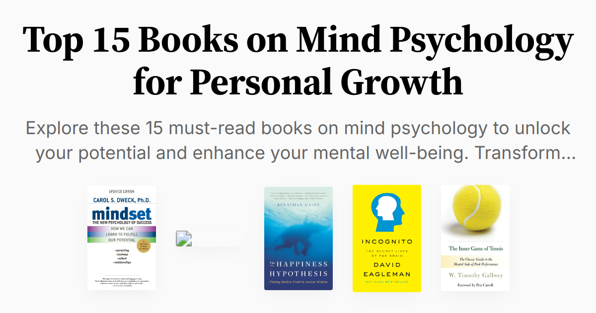 Top 15 Books on Mind Psychology for Personal Growth | Summary & Audio