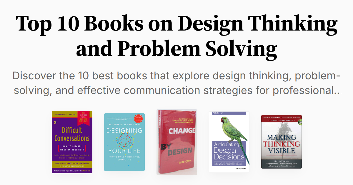 Top 10 Books on Design Thinking and Problem Solving | Summary & Audio
