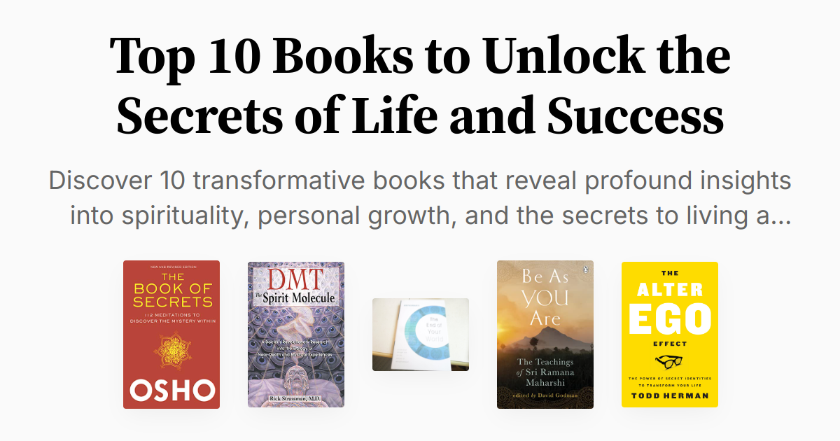 Top 10 Books to Unlock the Secrets of Life and Success | Summary & Audio