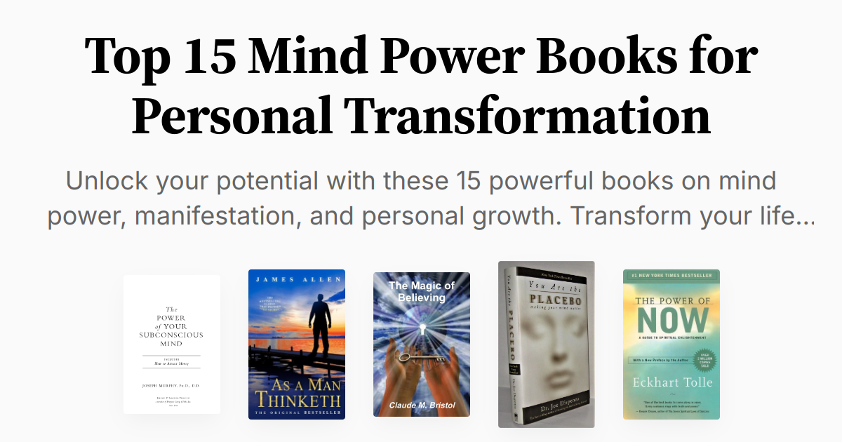Top 15 Mind Power Books for Personal Transformation | Summary & Audio
