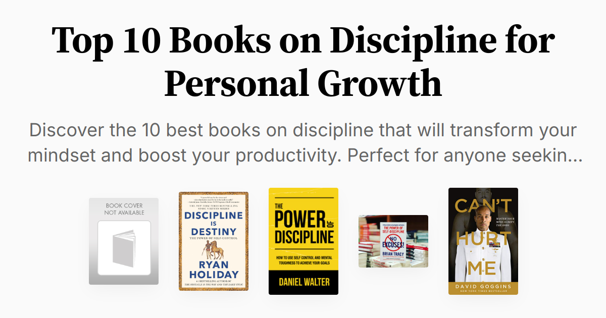 Top 10 Books on Discipline for Personal Growth | Summary & Audio
