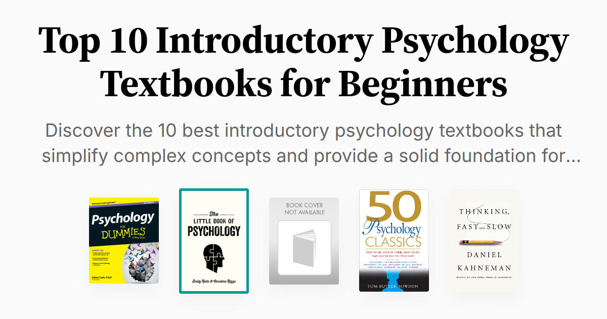 Top 10 Introductory Psychology Textbooks for Beginners | Summary & Audio