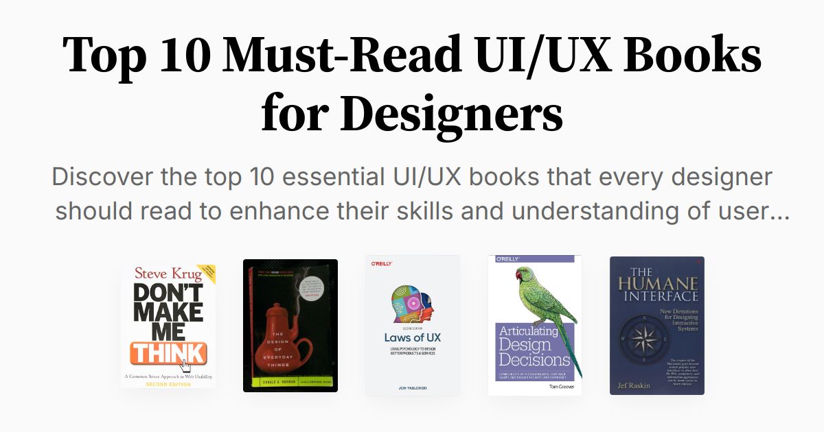 Top 10 Must-Read UI/UX Books for Designers | Summary & Audio