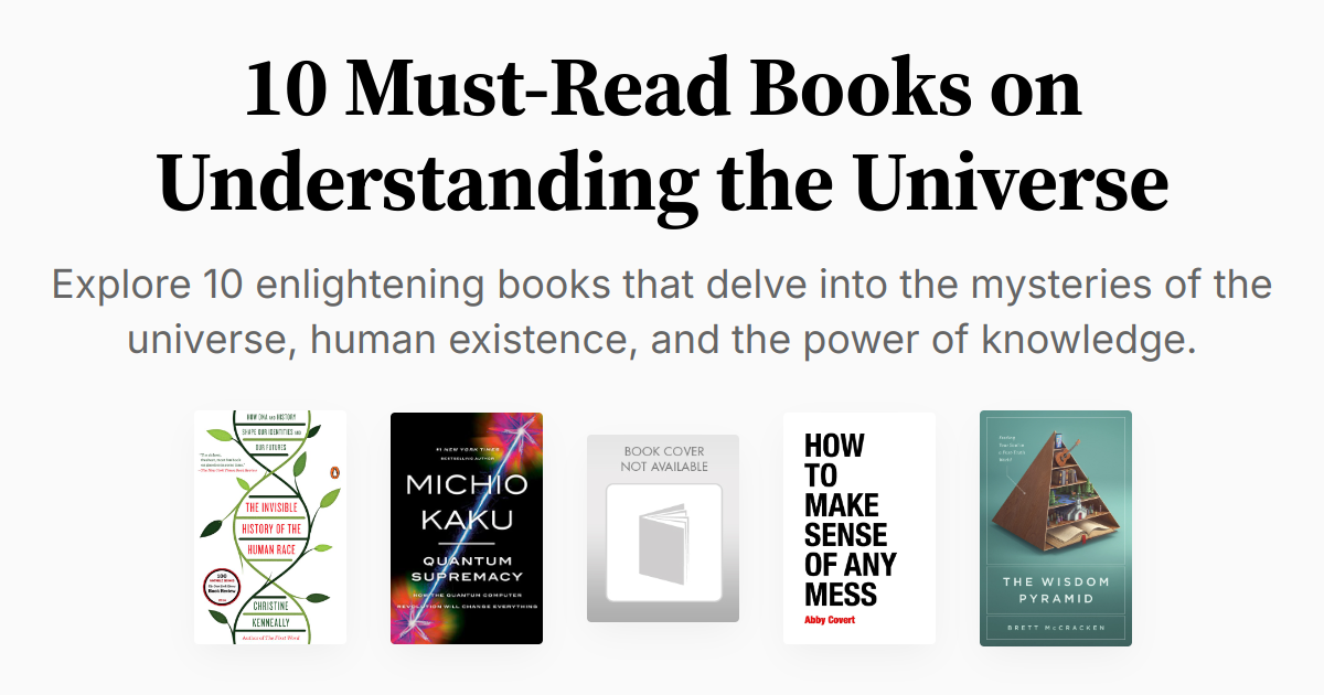 10 Must-Read Books on Understanding the Universe | Περιλήψεις & Ήχος
