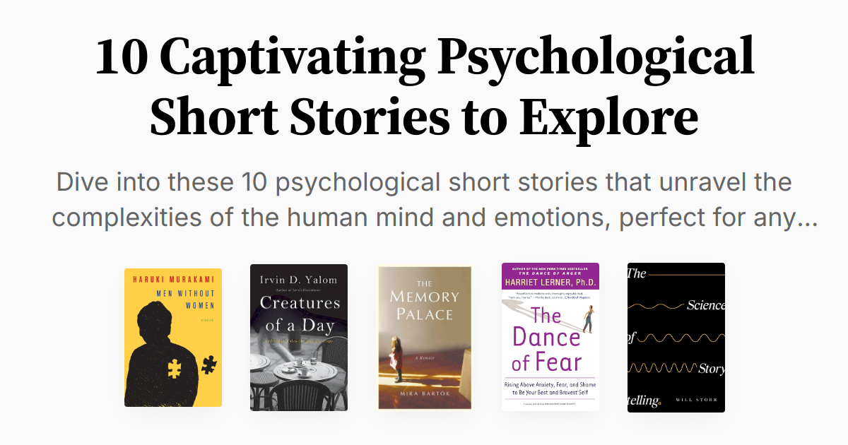 10 Captivating Psychological Short Stories to Explore | Summary & Audio