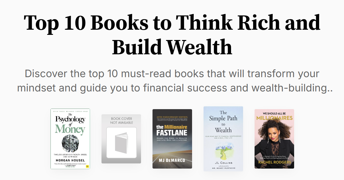 Top 10 Books to Think Rich and Build Wealth | Summary & Audio