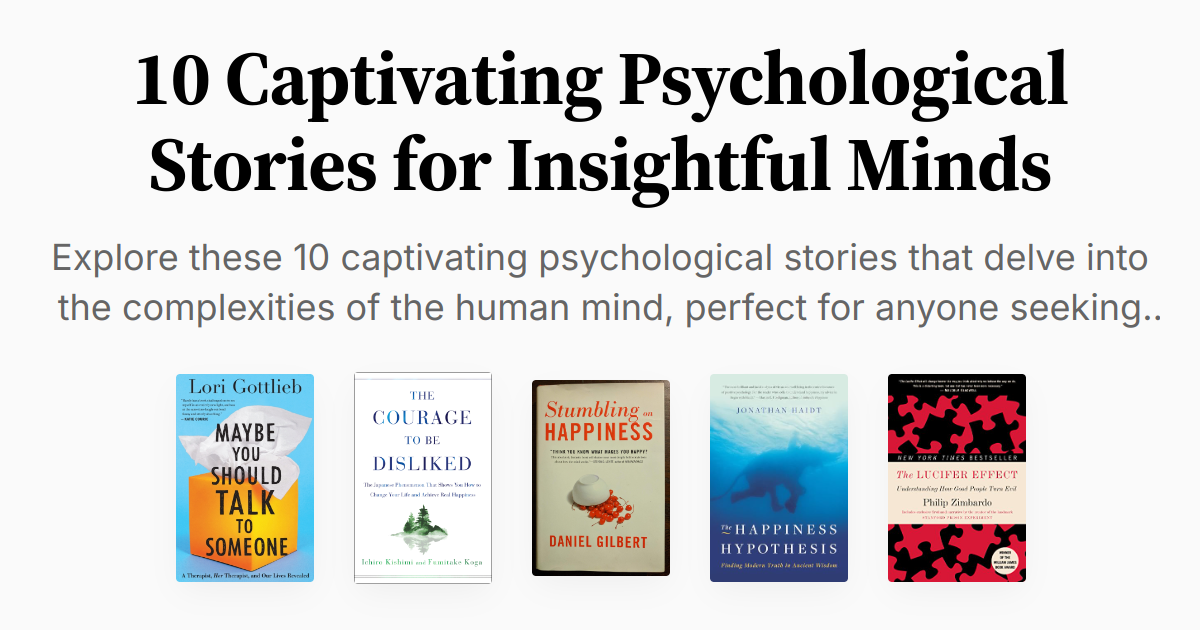 10 Captivating Psychological Stories for Insightful Minds | Summary & Audio