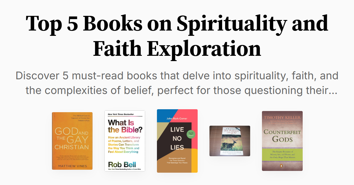 Top 5 Books on Spirituality and Faith Exploration | Summary & Audio