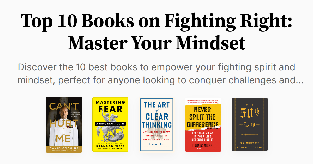 Top 10 Books on Fighting Right: Master Your Mindset | Summary & Audio