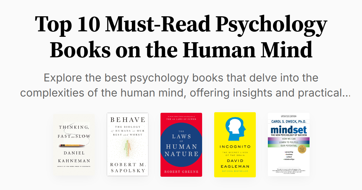 Top 10 Must-Read Psychology Books on the Human Mind | Summary & Audio