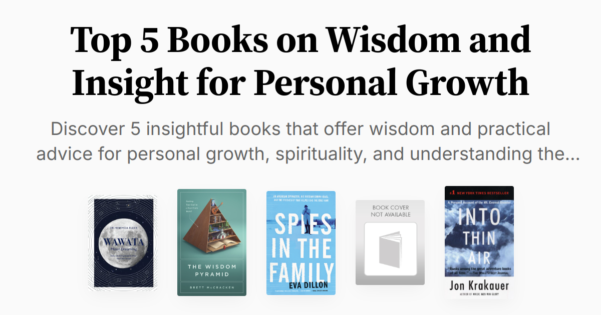 Top 5 Books on Wisdom and Insight for Personal Growth | Summary & Audio