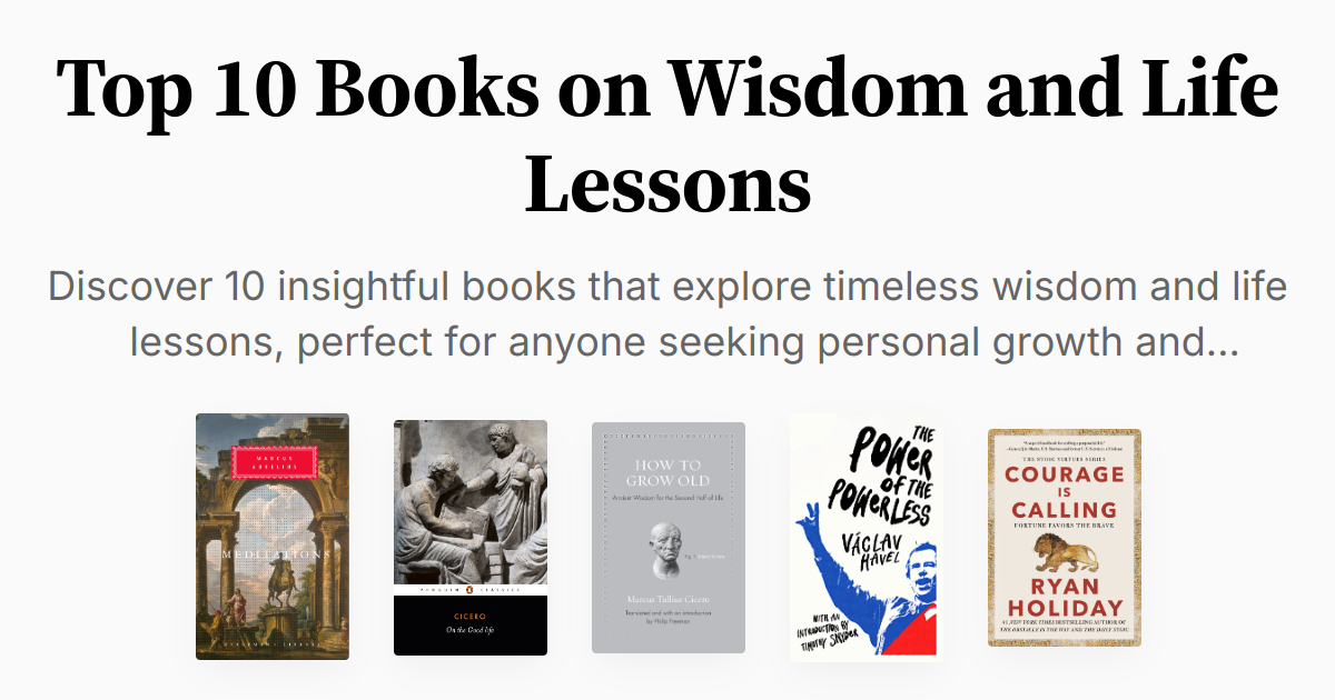 Top 10 Books on Wisdom and Life Lessons | Summary & Audio