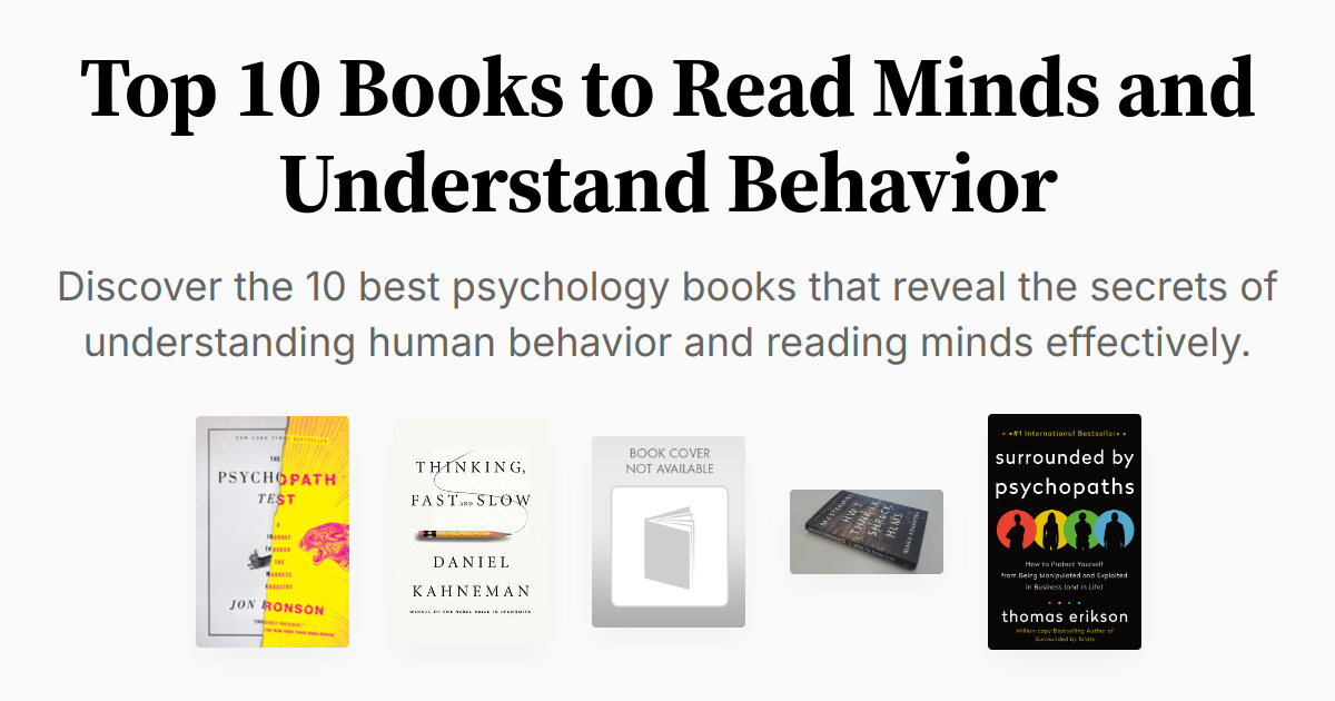 Top 10 Books to Read Minds and Understand Behavior | Summary & Audio