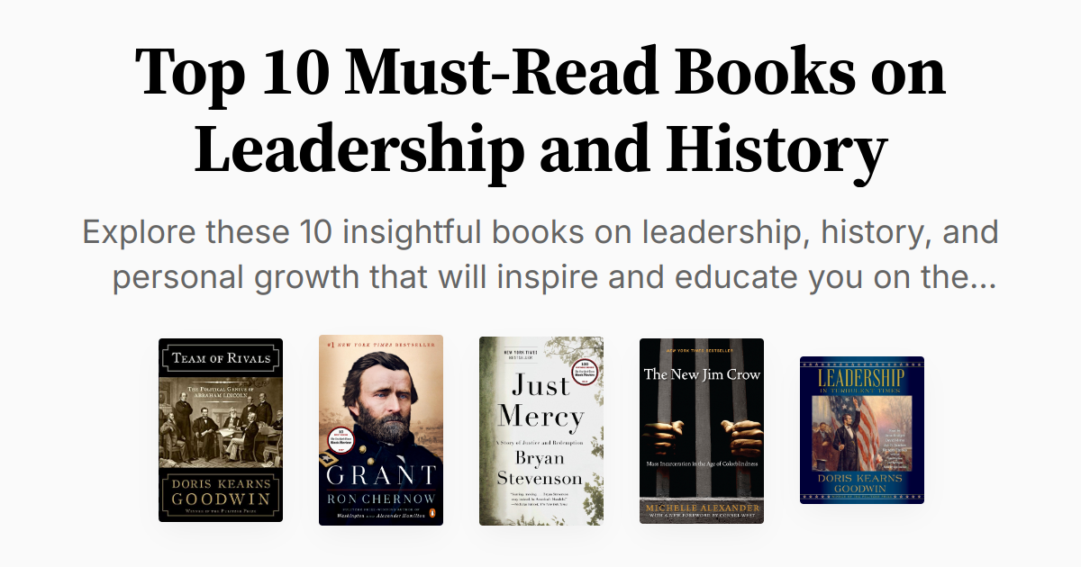 Top 10 Must-Read Books on Leadership and History | Summary & Audio