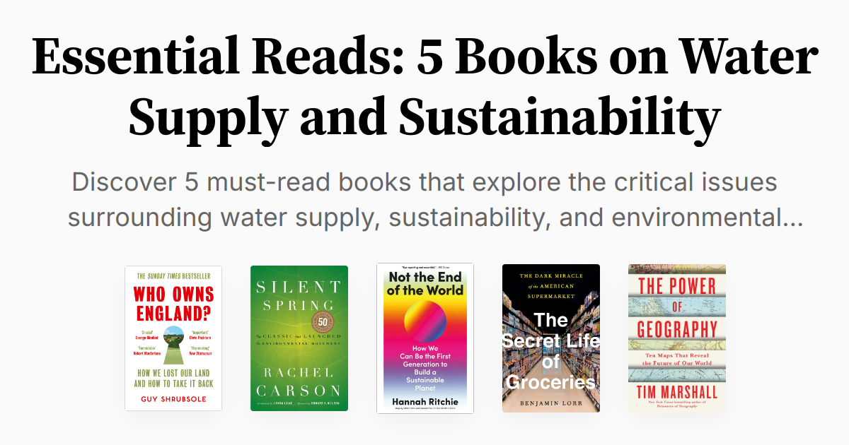 Essential Reads: 5 Books on Water Supply and Sustainability | Summaries ...